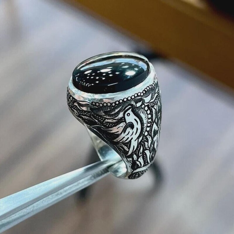 Yemeni Agate Ring - Etsy