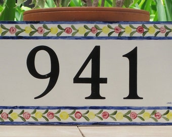 Ceramic address plaques | Etsy
