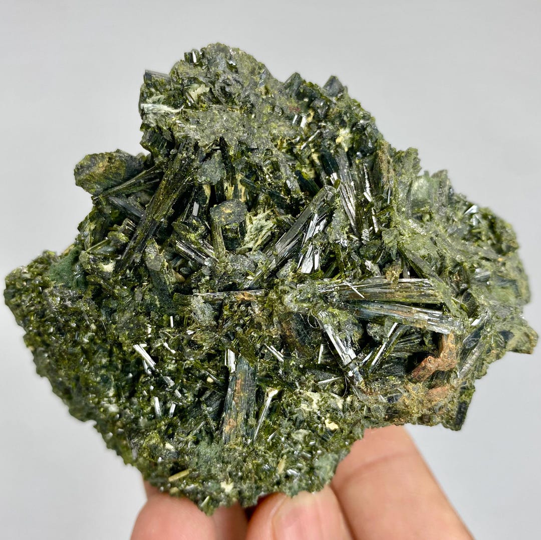 247 Gram Unique Rare Piece! Natural Sparkly Green EPIDOTE Crystal ...