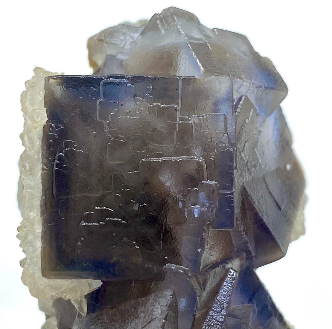 295 Carat Unique Natural Blue Line Phantom Cubic FLUORITE With CALCITE ...