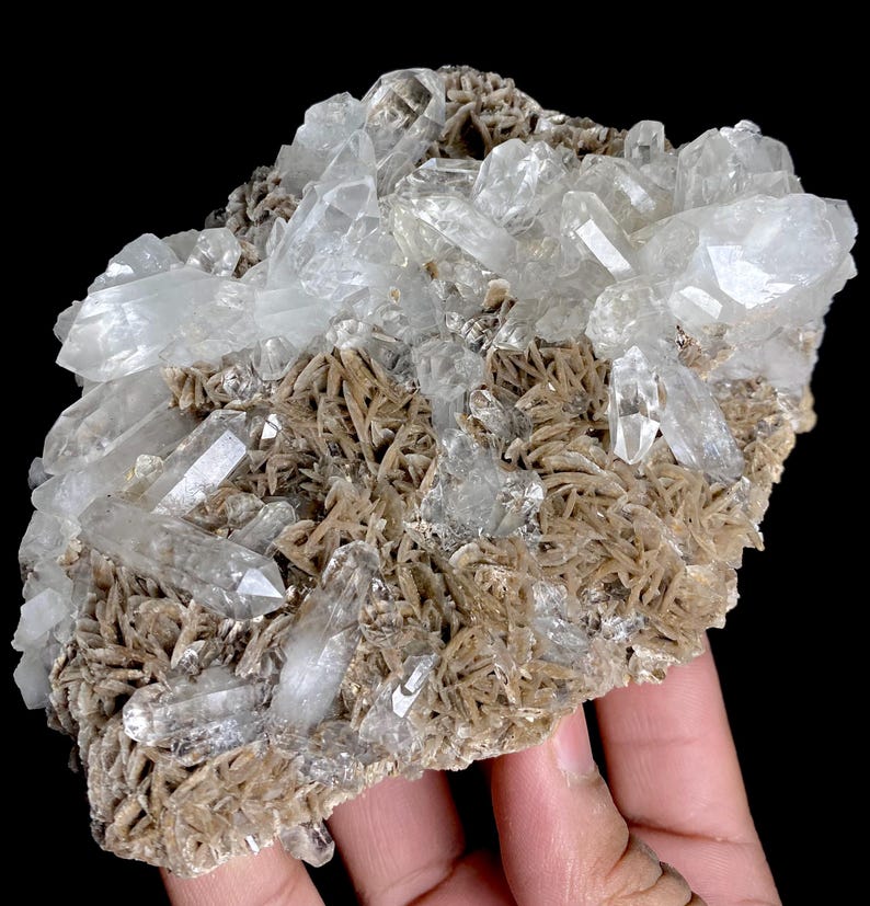 506 Gram Unique Very Rare Piece! Natural Clear QUARTZ on Flower ...