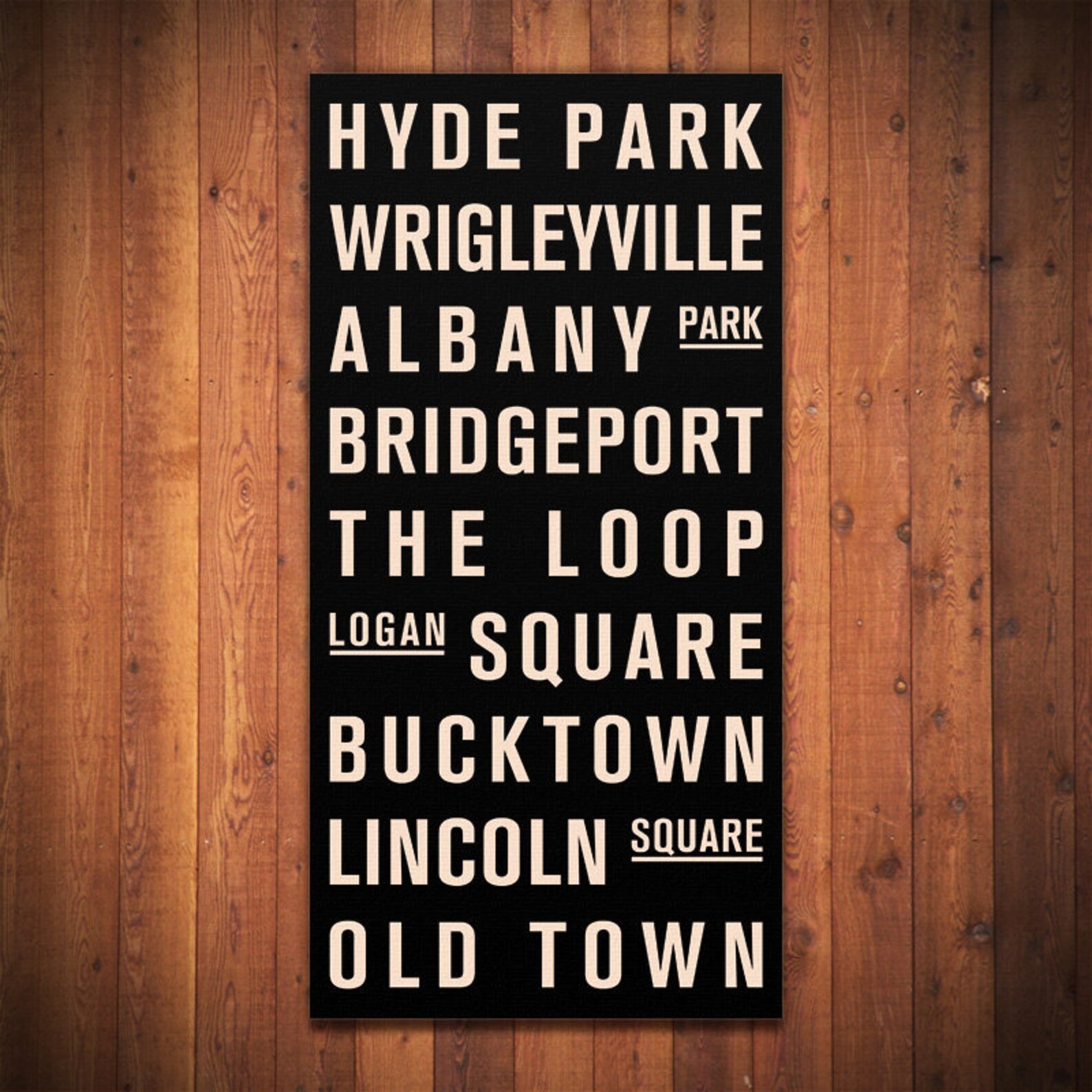 CHICAGO Subway Sign. Bus Scroll. Destination List Canvas | Etsy