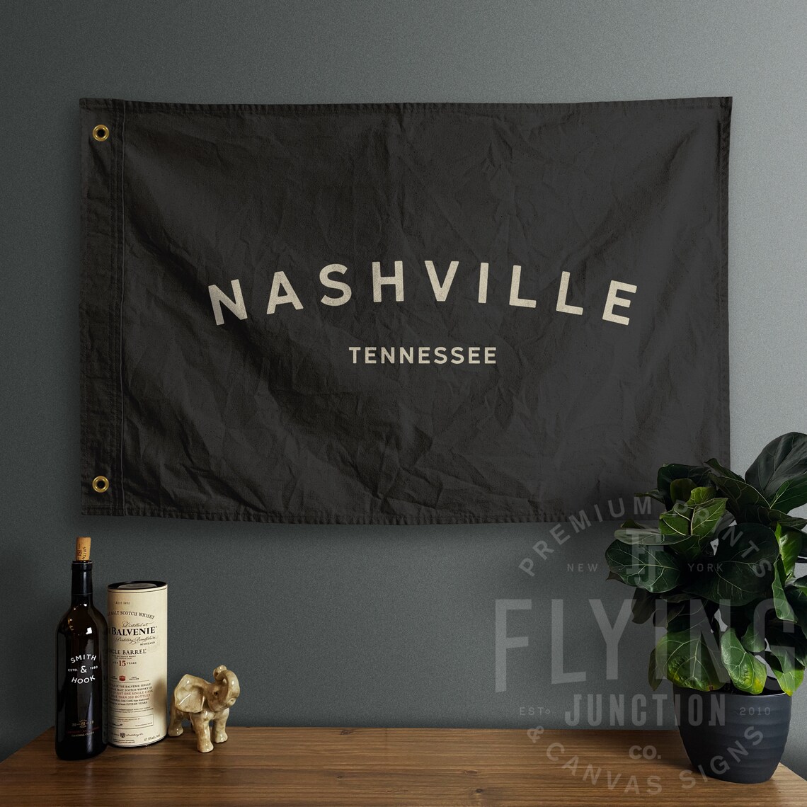 Custom Hand Painted Cotton Canvas Flag Vintage Look Wall - Etsy