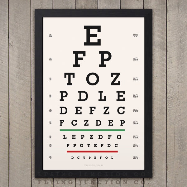 Vintage Eye Chart - Etsy