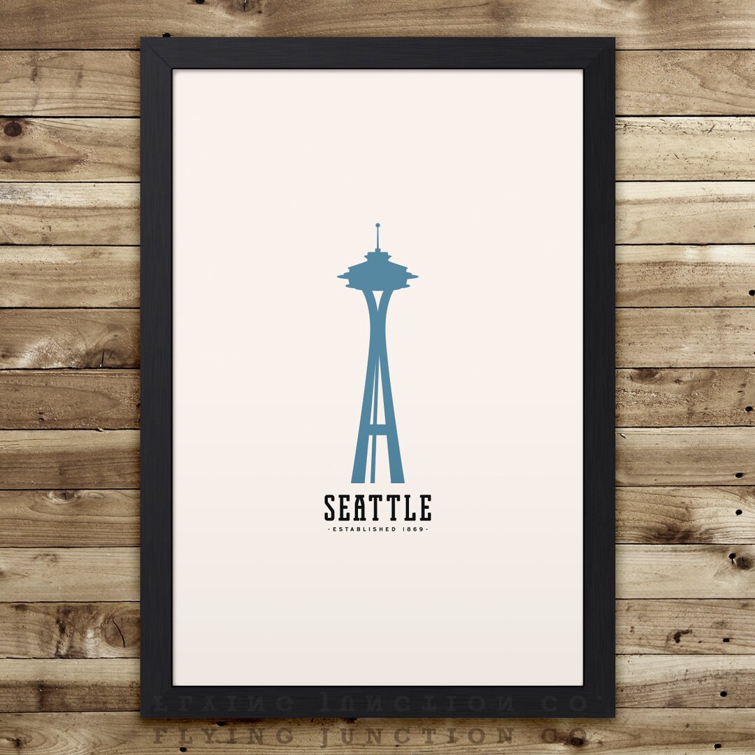 SEATTLE Minimalist City Poster 12 X 18 - Etsy