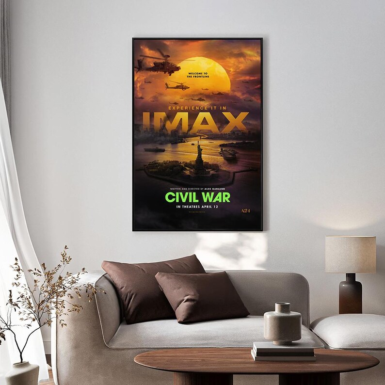 Civil War Movie Poster, Classic Movie Art, Fantasy Movie Print, Film ...