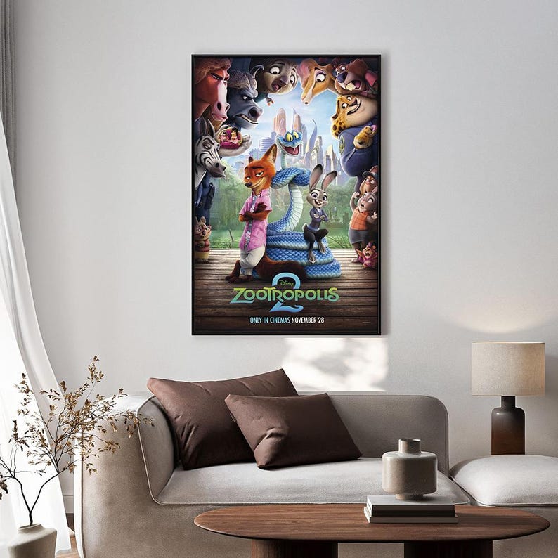 Zootopia 2 Movie Poster, Classic Movie Art, Fantasy Movie Print, Film ...