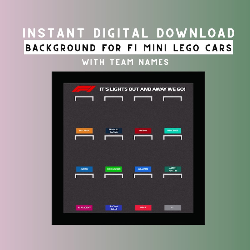 F1 Legos Background - Etsy