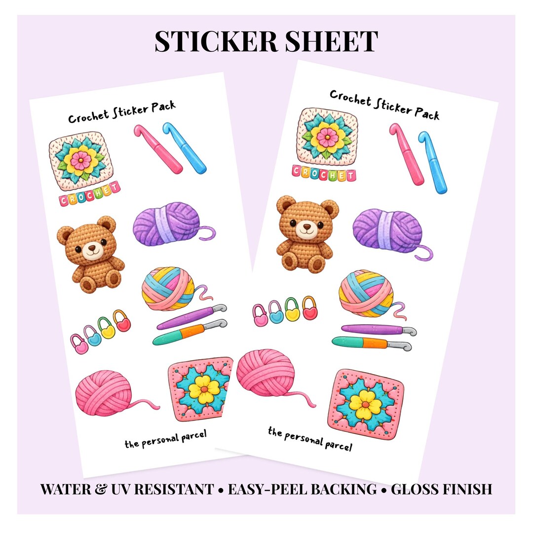 Crochet Stickers | Crafting, Planner Stickers - Etsy