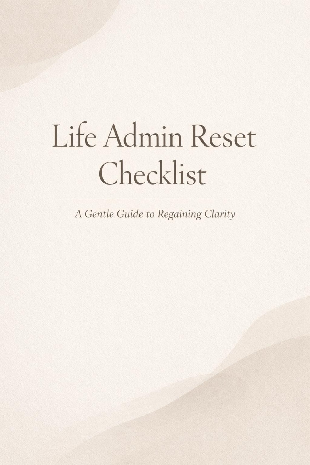 Life Admin Checklist | Digital Life & Paperwork for Regaining Clarity ...