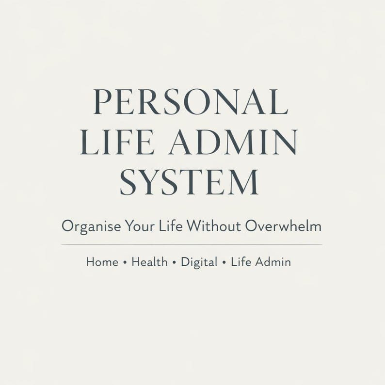 Personal Life Admin System Complete Digital Planner for Home & Life ...
