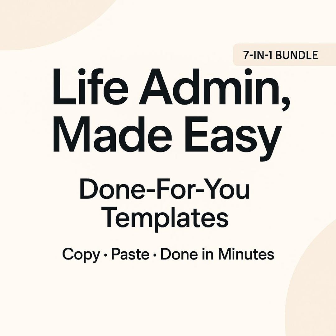 Life Admin Email Templates What to Say for Everyday Admin (done-for-you ...