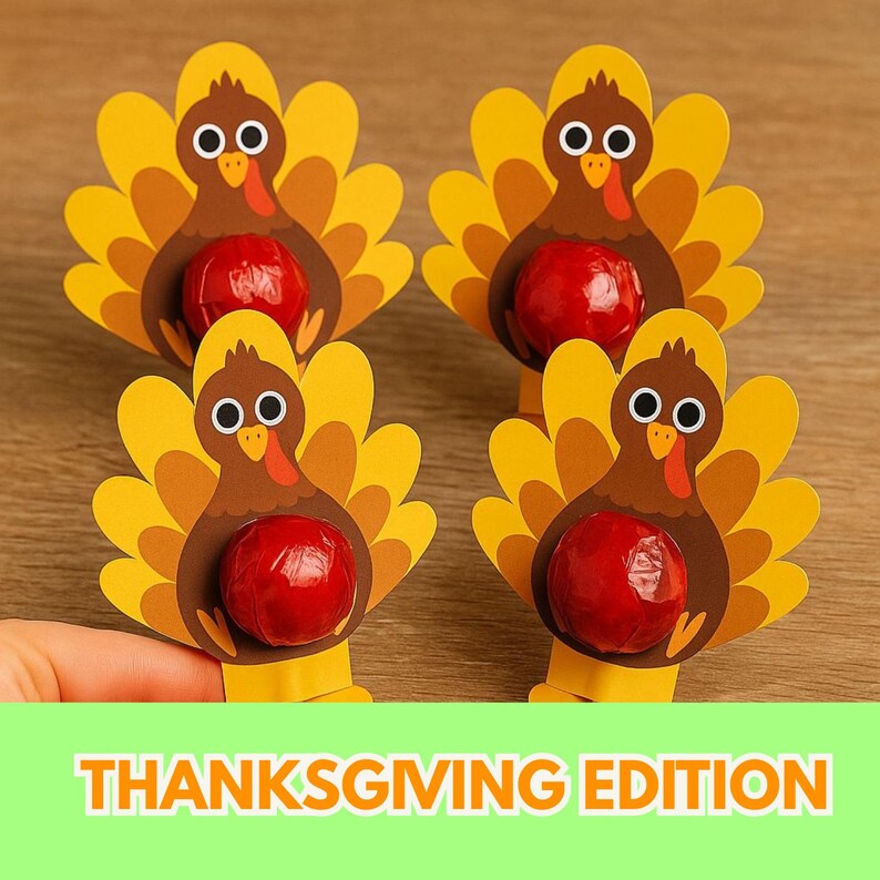 Thanksgiving Turkey Lollipop Craft for Kids |printable Fall Activity ...