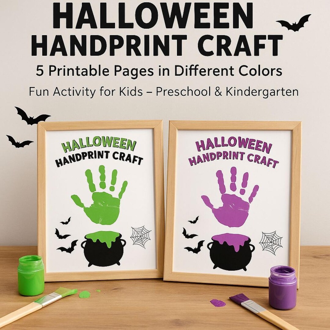Halloween Handprint Craft | Kids Halloween Art Activity | Classroom ...