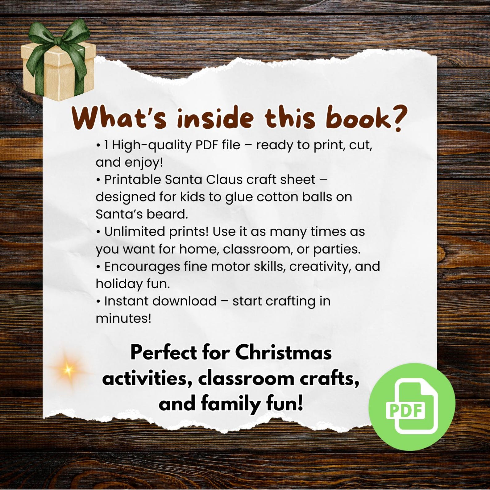 Build Santa’s Beard Craft Printable | Christmas Activity for Kids ...