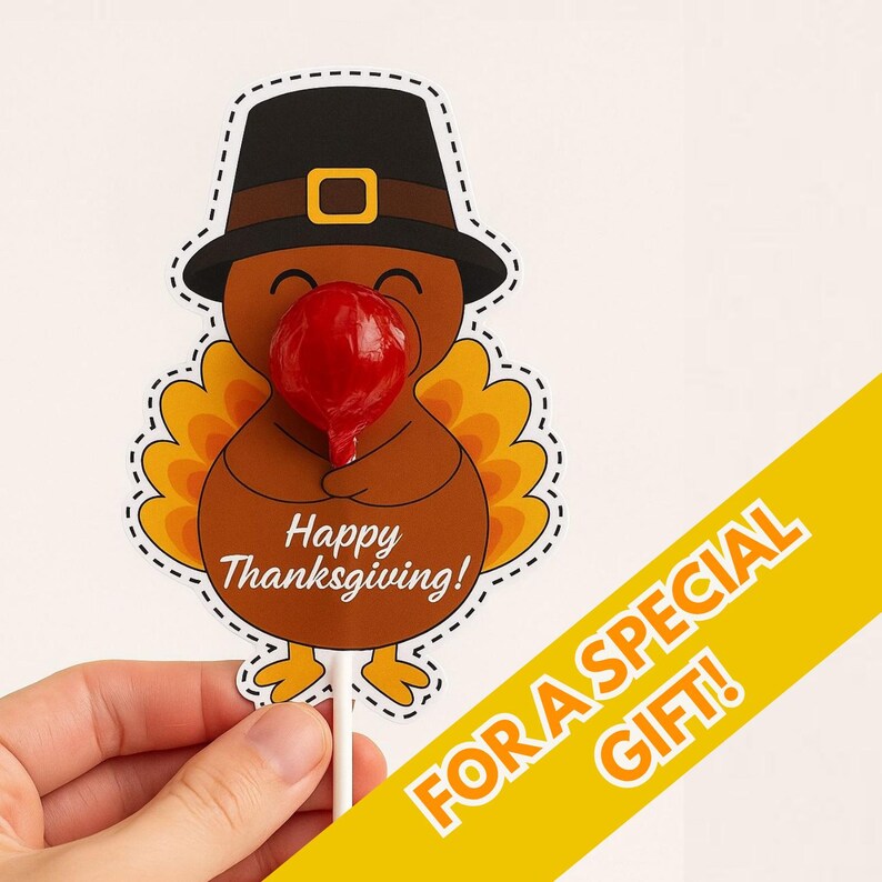 Manualidad imprimible de pavo de Acción de Gracias para niños / Porta ...