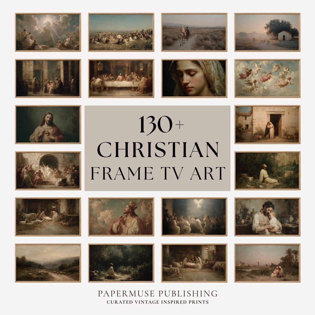 Christian Frame TV Art Bundle, 130 Religious Samsung Frame TV Art ...