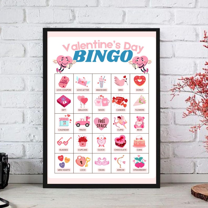 Valentine’s Day Bingo Game | Printable Valentine Bingo Cards ...