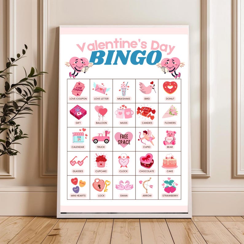Valentine’s Day Bingo Game | Printable Valentine Bingo Cards ...