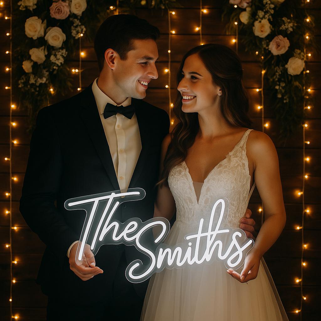 Custom Wedding Neon Sign: Personalized LED Light Decor - Etsy Canada