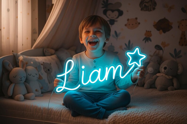 Custom Name Neon Sign | Personalized LED Neon Light | Bedroom Wall ...