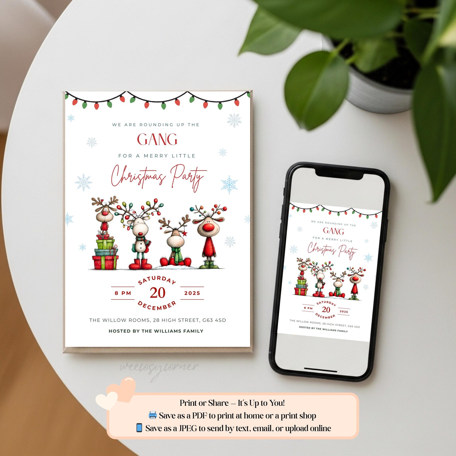 Fun Christmas Party Invitation | Merry Little Christmas Invite ...