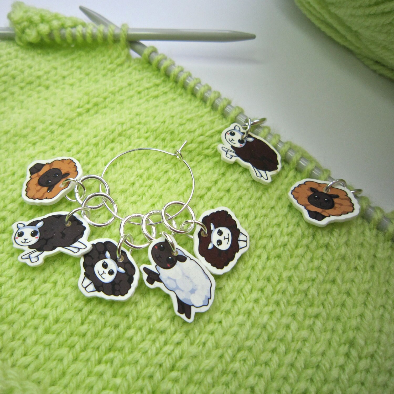 Sheep Stitch Marker set of 5 lightweight knitting | Etsy