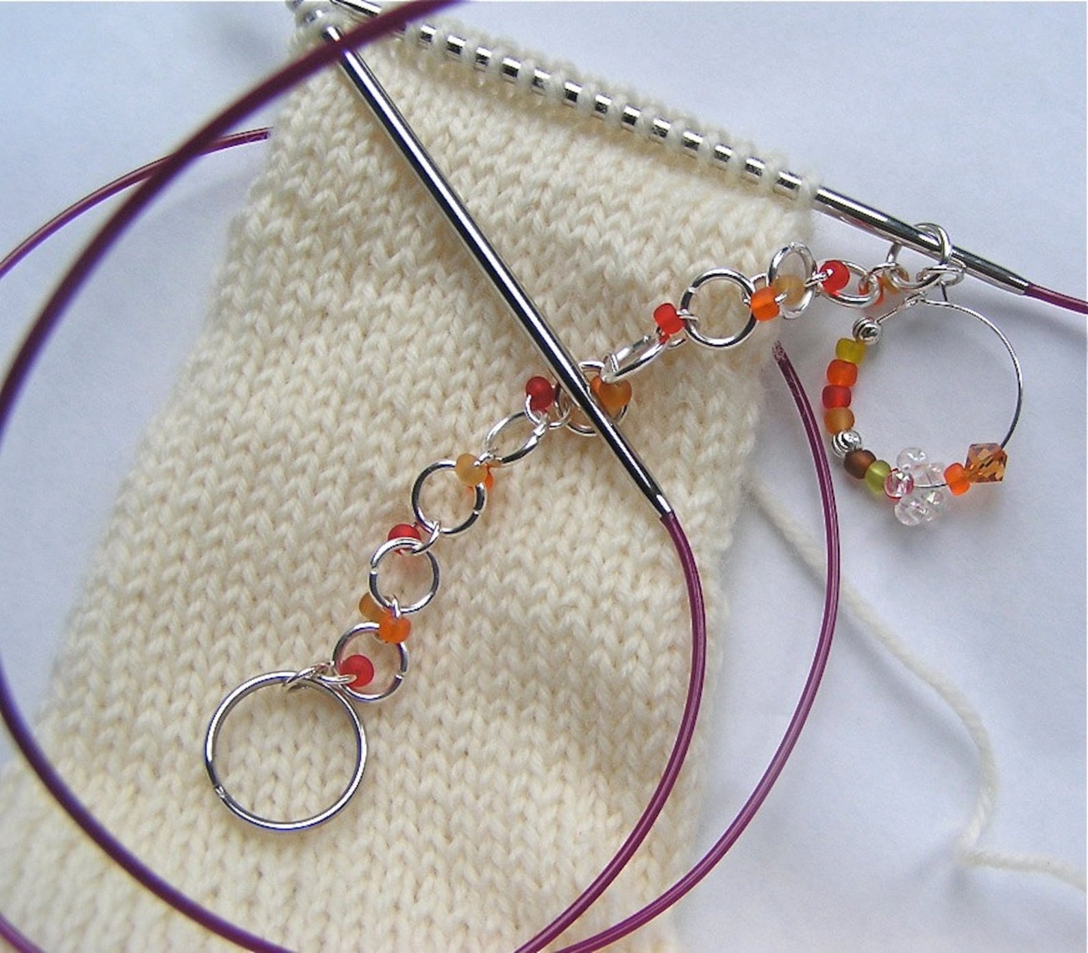 Knitting Row Counter, Beaded Knitting Abacus - Etsy UK