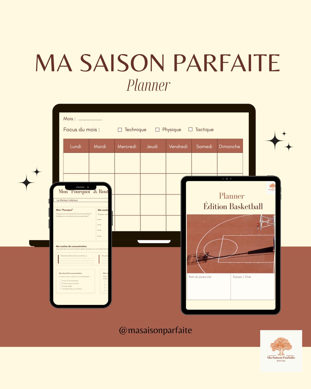 Digital Basketball Planner for iPad & Goodnotes | Training Tracker and ...