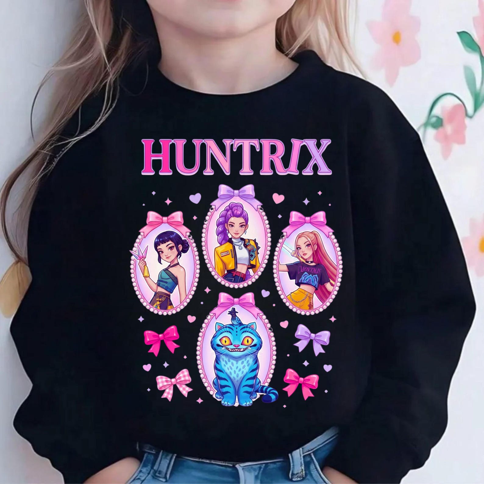 HUNTRIX Kpop Girl Shirt PNG, K-pop Idol Graphic Tee Design, Cute Anime ...
