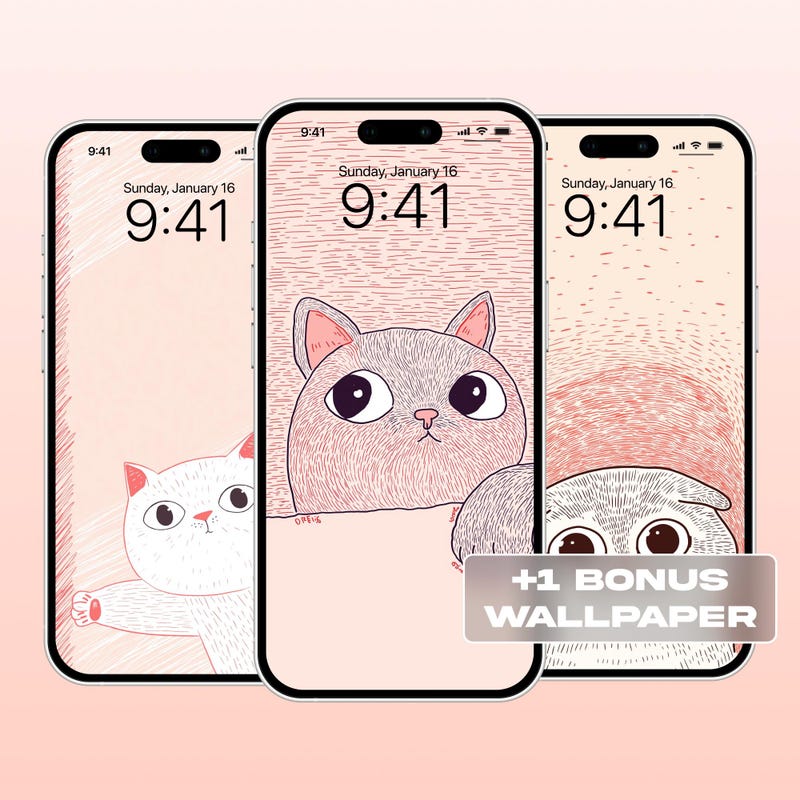 Cat Wallpaper - Etsy