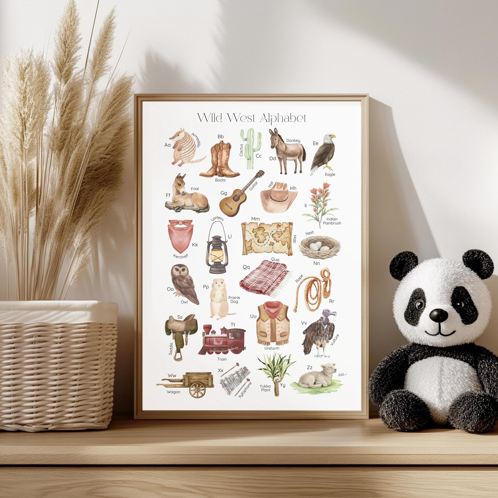 Wild West Alphabet Print: Cowboy Cowgirl Nursery Decor (digital ...