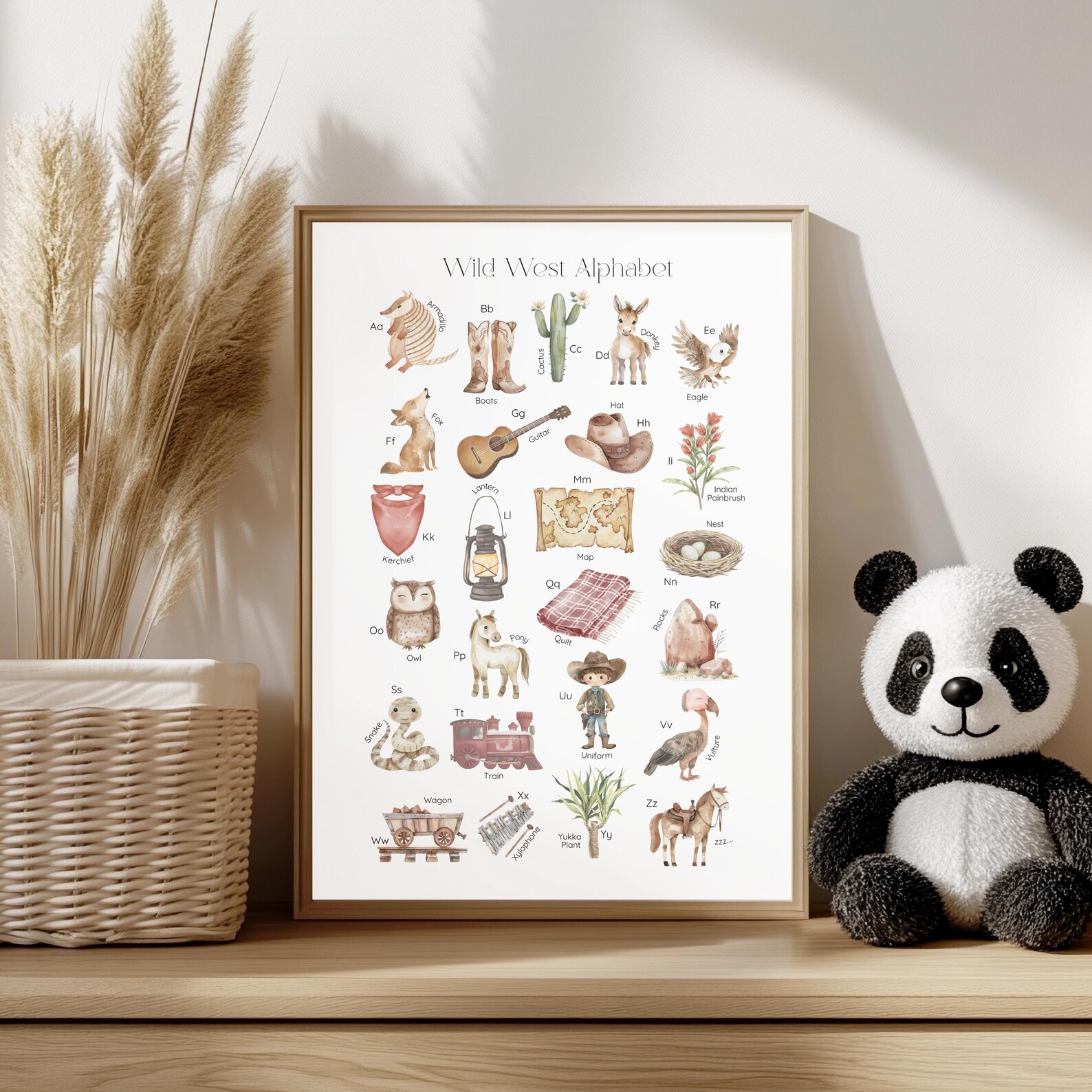 Wild West Alphabet Print: Cowboy Cowgirl Nursery Decor (digital ...