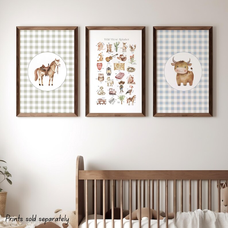 Wild West Alphabet Print: Cowboy Cowgirl Nursery Decor (digital ...
