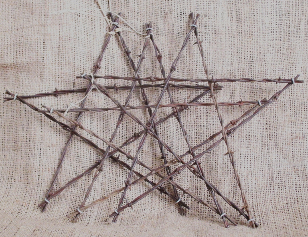 Set of 3 Barbed Wire Stars 12 Inch - Etsy