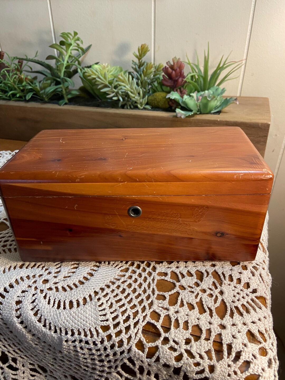 Vintage Lane Cedar Recipe Box – Rustic Farmhouse Kitchen Storage - Etsy