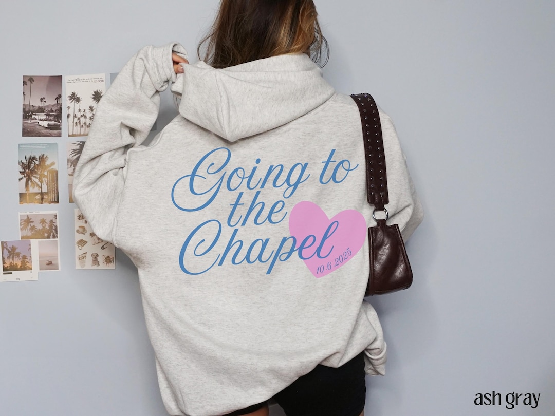 Going to the Chapel Personalized Bridal Sweatshirt, Wedding Date Bride ...