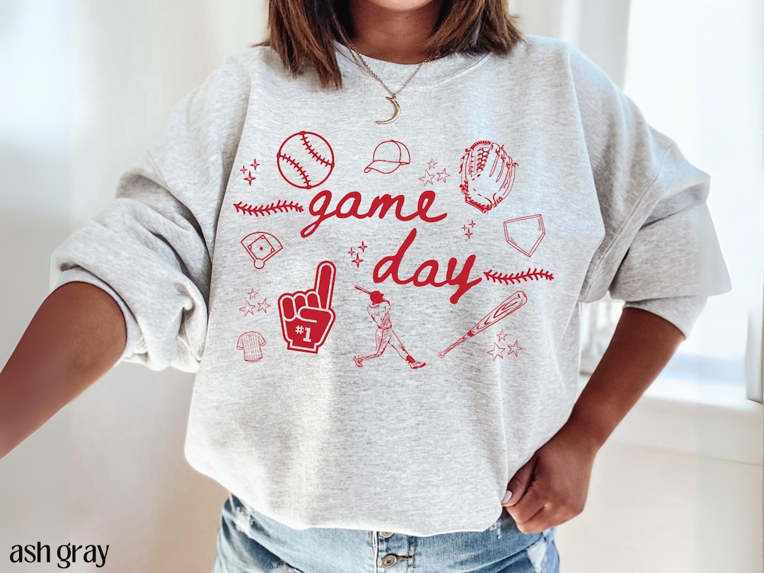 Baseball Mama Sweatshirt, Game Day Sweater, Doodle Baseball Season ...