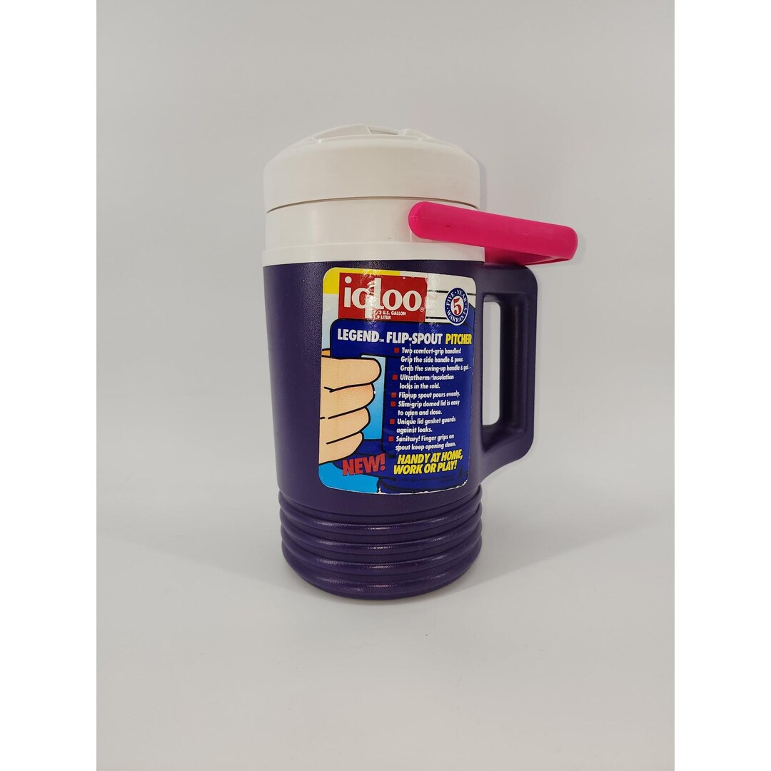 Igloo Vintage Legend Flip Spout Pitcher 1/2 Gallon 1.9 Liter Purple ...