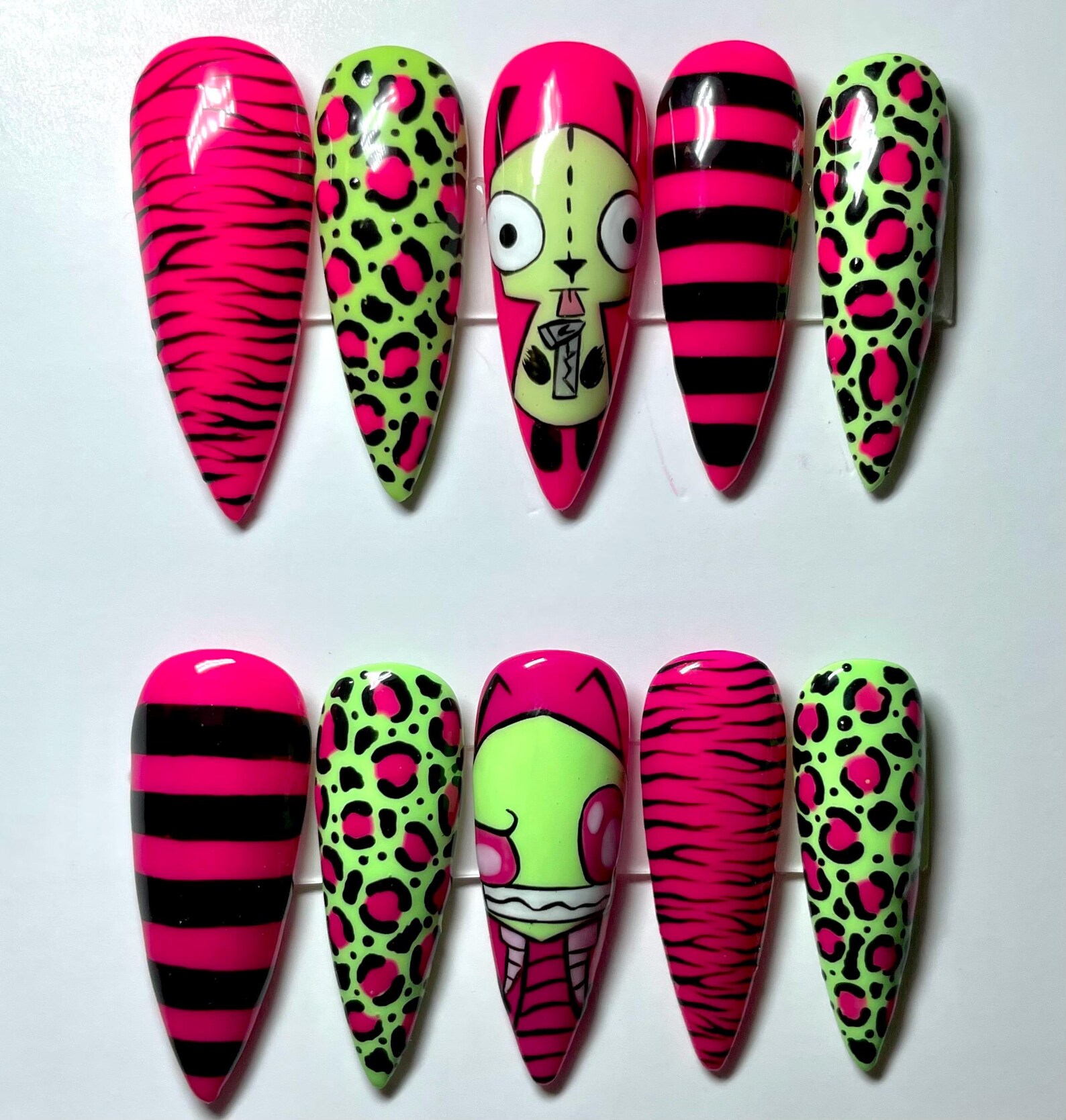 Invader Zim Nails - Etsy
