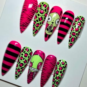 Invader Zim Nails - Etsy