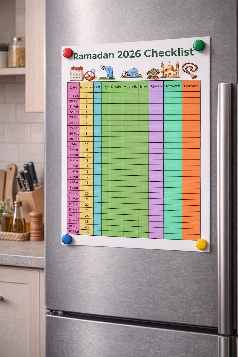 Ramadan Checklist and Planner Printable | 2026 Calender Dates |daily ...