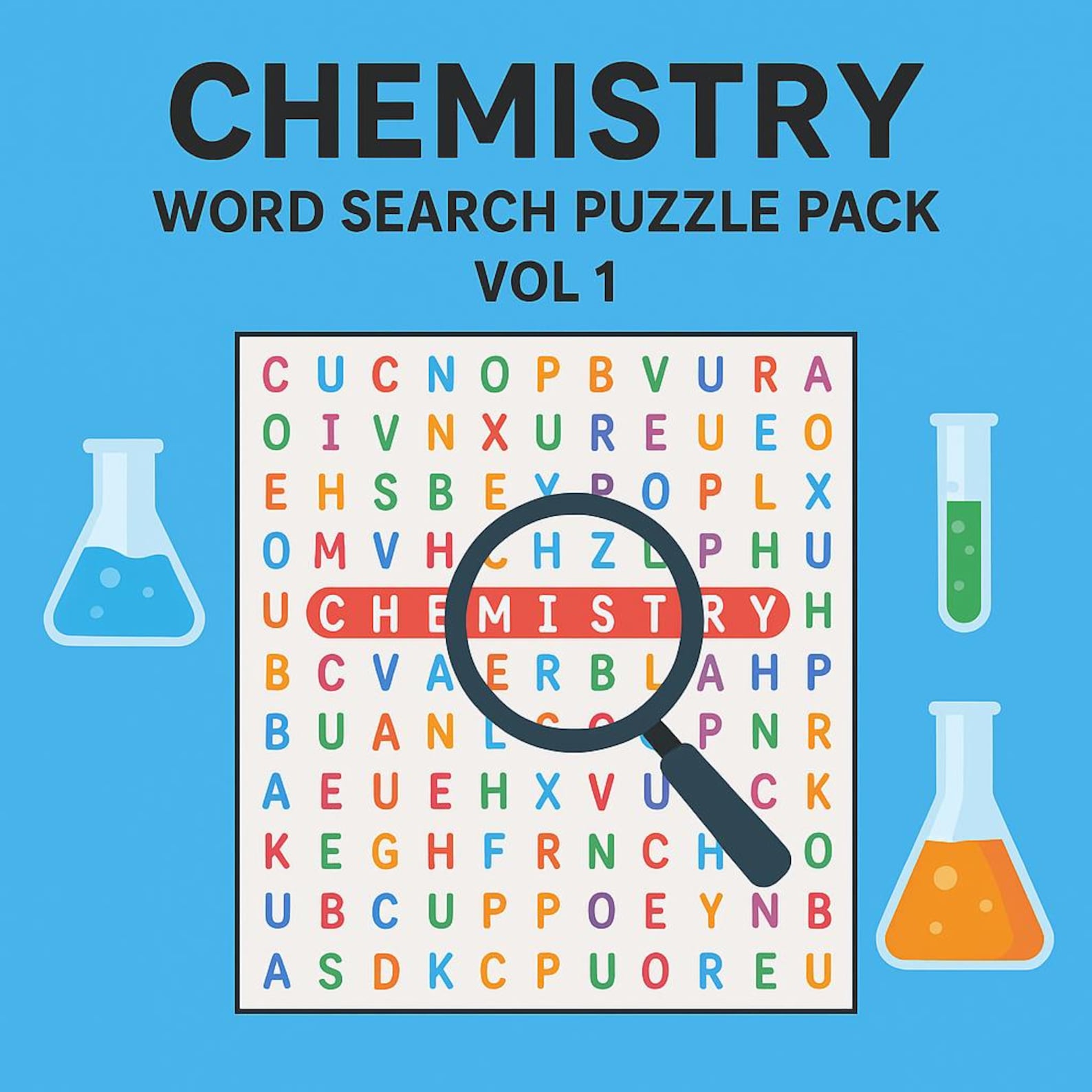 Chemistry Word Search Puzzle Pack Vol 1| 5 Categories| 50 Words ...