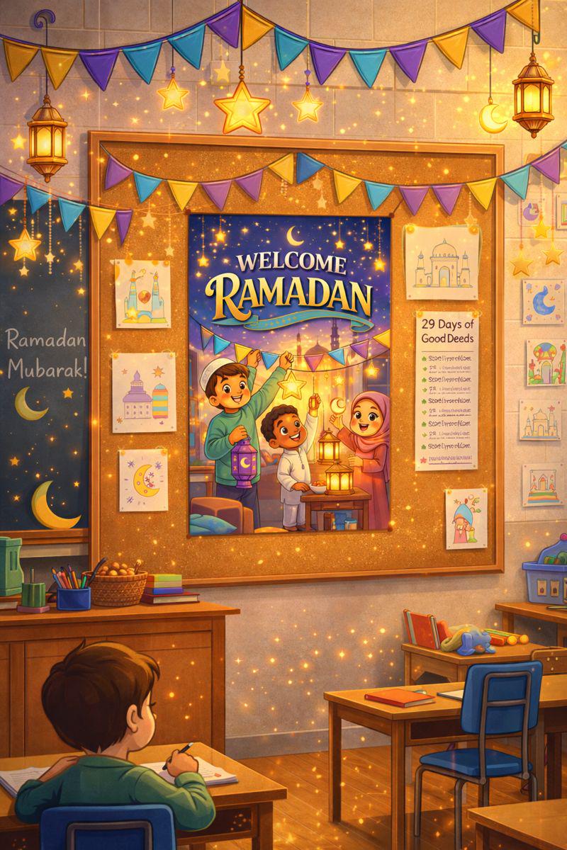 Kids Welcome Ramadan | Instant Download| Educational Ramadan Wall Art ...