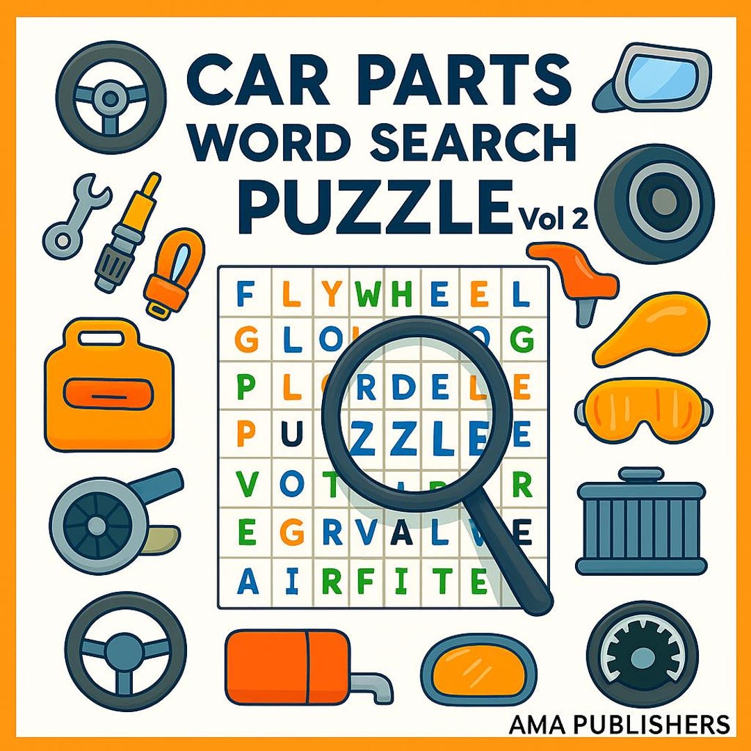 Car Parts Vol 2| Word Search Printable Puzzles| 5 Categories| 50 Words ...