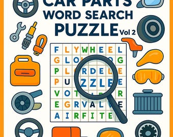 Car Parts Vol 2| Word Search Printable Puzzles| 5 Categories| 50 Words ...