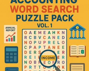 Accounting Word Search Puzzle Pack Vol 1| 5 Categories| 50 Words ...