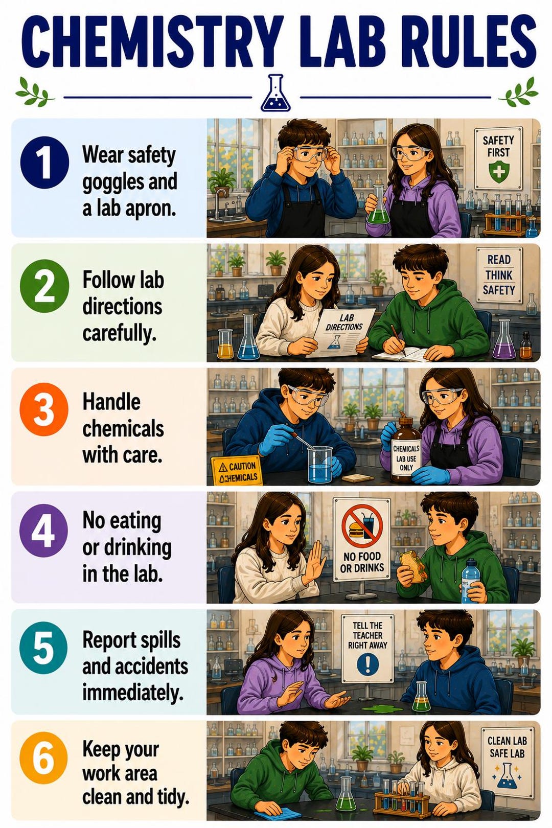 Chemistry Lab Rules Poster| Science Classroom Decor| Printable Lab ...