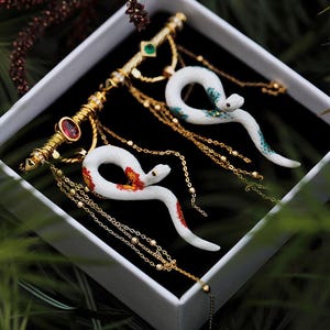 Spirit Serpent Brooch | Handcrafted Ceramic Snake Brooch - Etsy