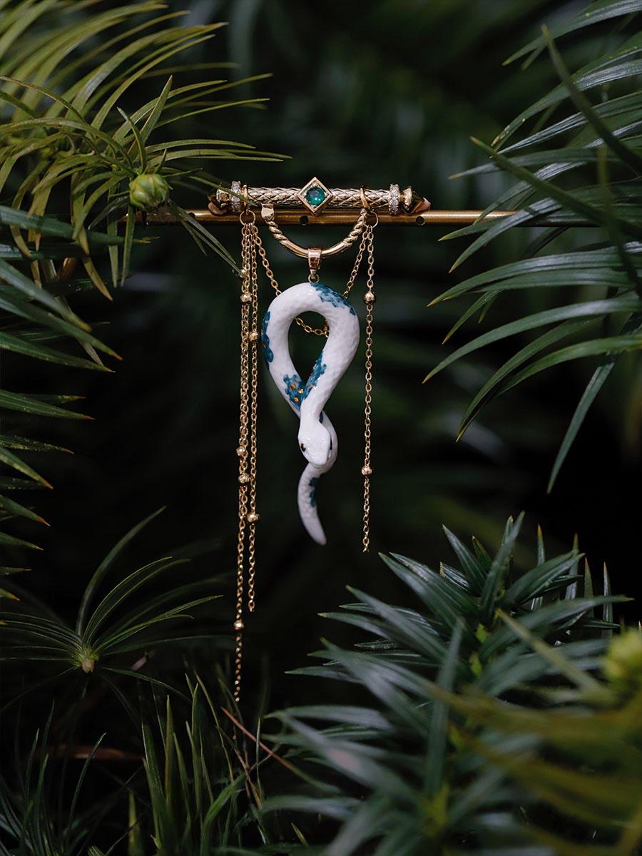 Spirit Serpent Brooch | Handcrafted Ceramic Snake Brooch - Etsy